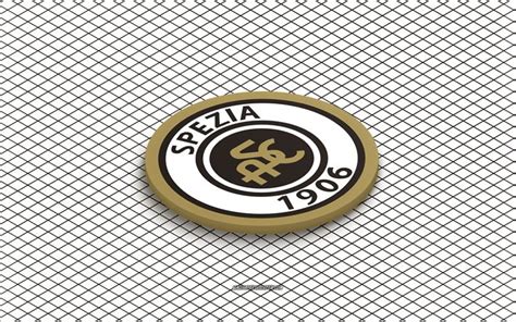 다운로드 4k Spezia Calcio 아이소메트릭 로고 3d 아트 이탈리아 축구 클럽 아이소 메트릭 아트 스페치아 칼초 흰 바탕 세리에 A 이탈리아 축구