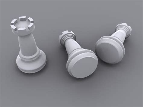 3d Rook Chess Piece Model