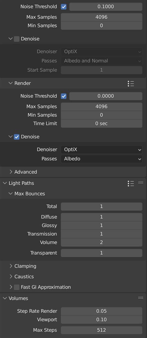 how can i improve my rendering time when rendering a volumetric