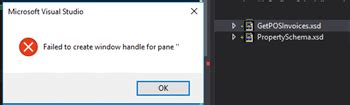 Visual Studio Failed To Create Window Handle For Pane While Trying To Open A Schema BizTalkGurus
