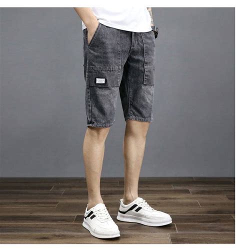 กางเกงขาสั้น พบกางเกงขาสั้นสำหรับผู้ชายกางเกงขายาวเนื้อบางสำหรับผู้ชายปุ่มกางเกงยีนส์ชุดกีฬา