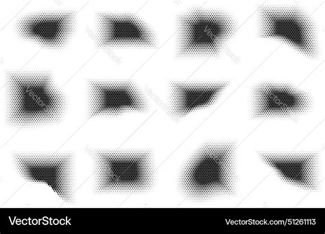 Halftone Hexagon Pattern Reprographic Technique Vector Image