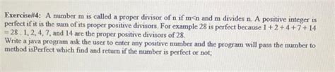 solved n exerciselt4 a number m is called a proper divisor