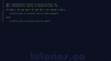 Sentencia If Else Python Punto Sobre Un Plano Radial
