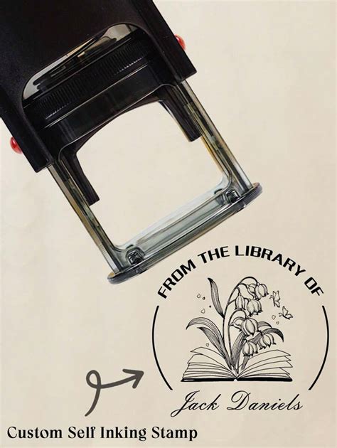 Personalized Book Stamp Book Embosser Stamp Custom Book Stamp