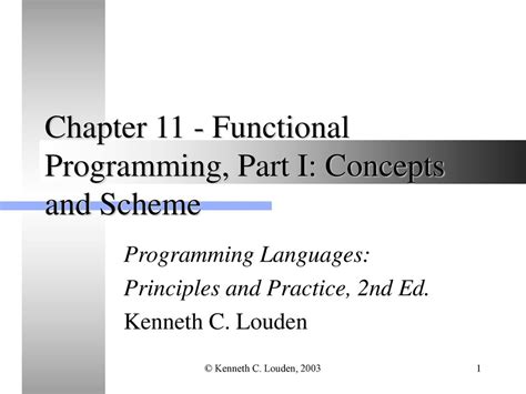 chapter 11 functional programming part i concepts and scheme ppt