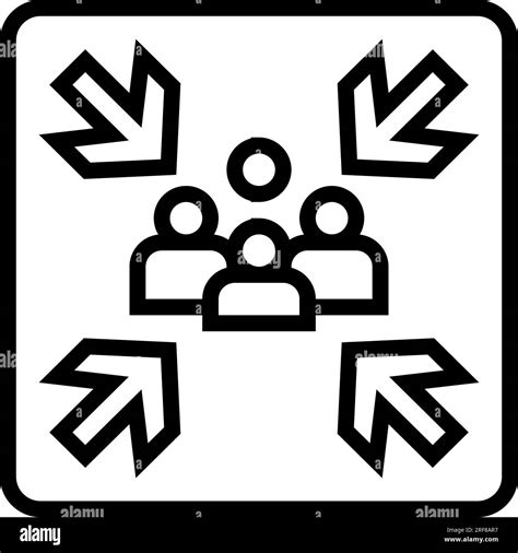 Fire Assembly Point Emergency Line Icon Vector Illustration Stock Vector Image And Art Alamy