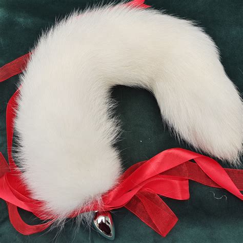 White Temptation Fox Tail Butt Plug Tail 20cm Ssmtoys