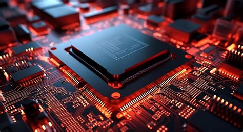 Premium Ai Image Semiconductor Motherboard Circuit Ai Generated