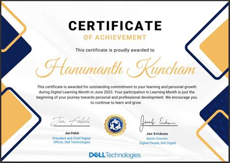 Hanumanth Kuncham ☁️ On Linkedin Iwork4dell Digitallearningmonth Delltechnologies