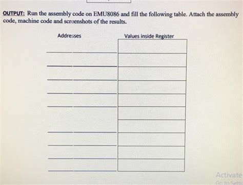 solved instructions use emulator emu8086 to run the
