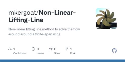 Github Mkergoatnon Linear Lifting Line Non Linear Lifting Line