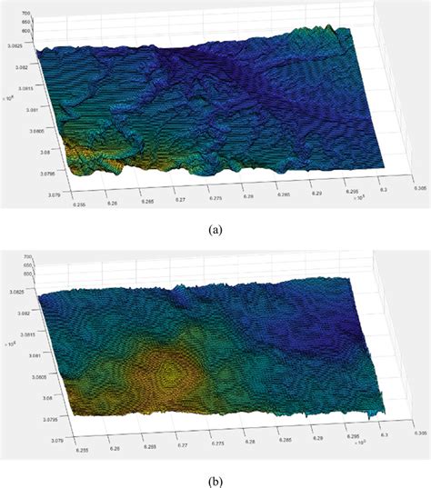 A Referenced Dem And B Sentinel 1 Dem After Applying A 2 D Kalman