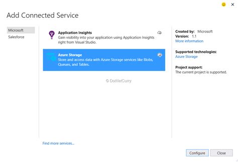 Access Azure Storage In An Aspnet Core Application Using Connected