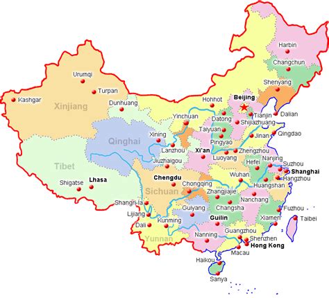China City Map Explore Major Cities