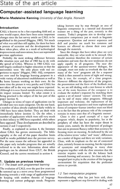 Computer Assisted Language Learning Language Teaching Cambridge Core