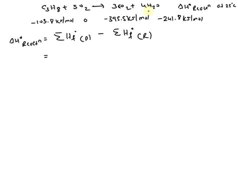 Calculate the standard enthalpy change for the reaction at ÂC Standard enthalpy of