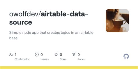 Github Owolfdevairtable Data Source Simple Node App That Creates