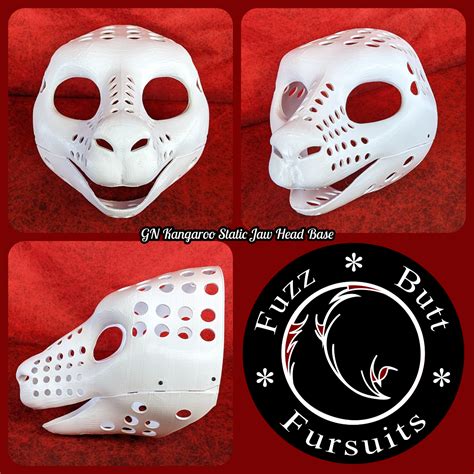 Gender Neutral Kangaroo Static Jaw Head Base Fuzzbutt Fursuits