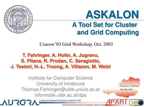 Ppt Askalon A Tool Set For Cluster And Grid Computing Powerpoint Presentation Id5328534
