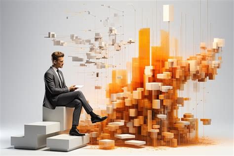 premium ai image businessman analyzes profitability of working companies with digital