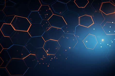 Abstract Wire Hexagon Technology Background Generative Ai Premium Ai Generated Image