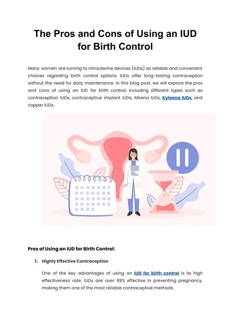 Ppt The Pros And Cons Of Using An Iud For Birth Control Powerpoint