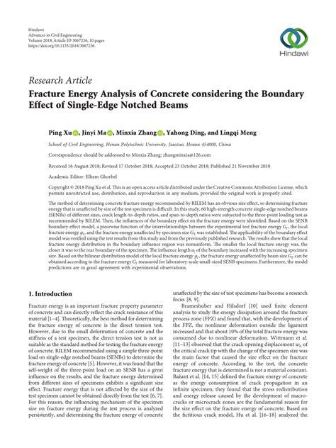 Pdf Fracture Energy Analysis Of Concrete Considering The Boundary