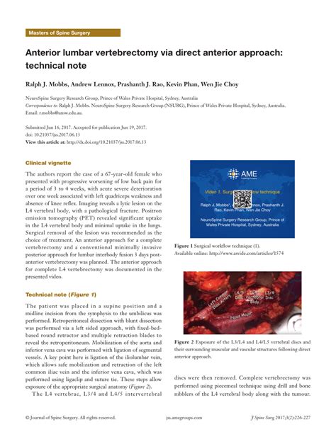 Pdf Surgical Workflow Technique
