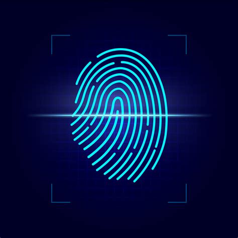 Fingerprint Scan Of Biometric Identification 23497314 Vector Art At Vecteezy