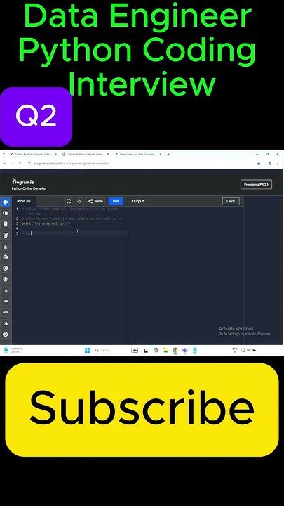 Python Interview Questions Answers Data Engineer Live Q2 Experience