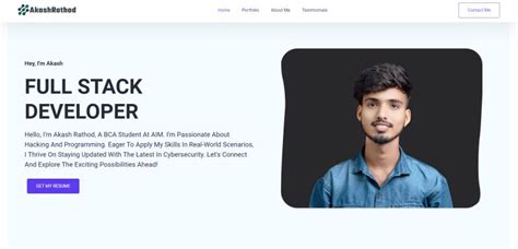 akash rathod ak aboutme personal portfolio website screenshots check my projects section