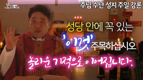 [성당 안에 꼭 있는 이것 주목하십시오 놀라운 기적으로 이어집니다] 최황진 라파엘 신부 수원교구 마도성당 주님 수난 성지 주일 미사강론 2024 3 24 I 천주교