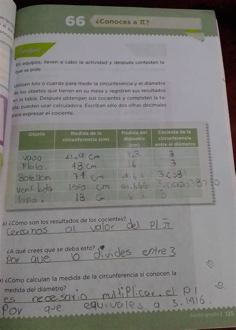 Libro De Matematicas Sexto Grado Contestado Pagina 12