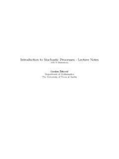Introduction To Stochastic Processes Lecture Notes Introduction To Stochastic Processes