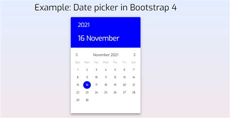 bootstrap 4 datepicker tpoint tech