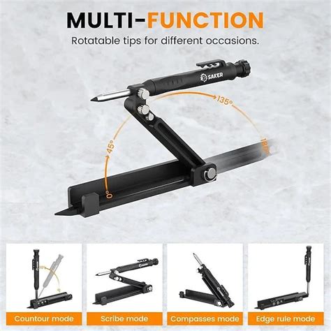 Multi Function Scribing Tool Construction Pencil Tiling Pave Woodworking Outlines Circles