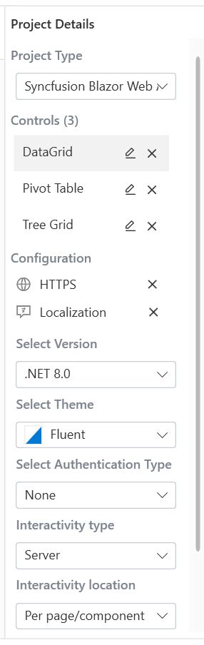 Template Studio In Blazor Syncfusion