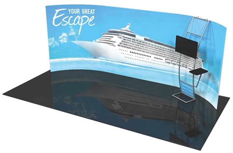 Formulate Master 20 Horizontal Curve Tension Fabric Displays Display Aisle