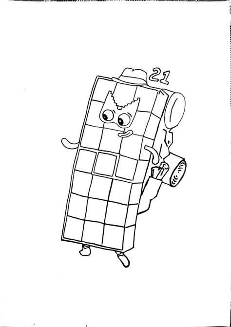 Numberblocks 21 Раскраски