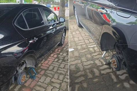 Car Tyres Rim Stolen Near Lumut Jetty Cops Tracking Down Suspect