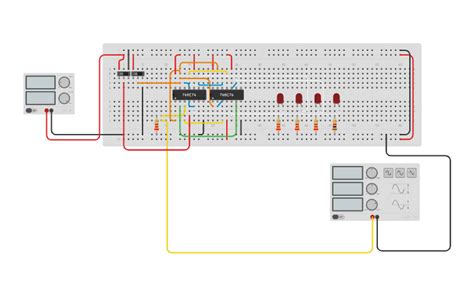 Circuit Design 4 Bit Johnson Counter Tinkercad