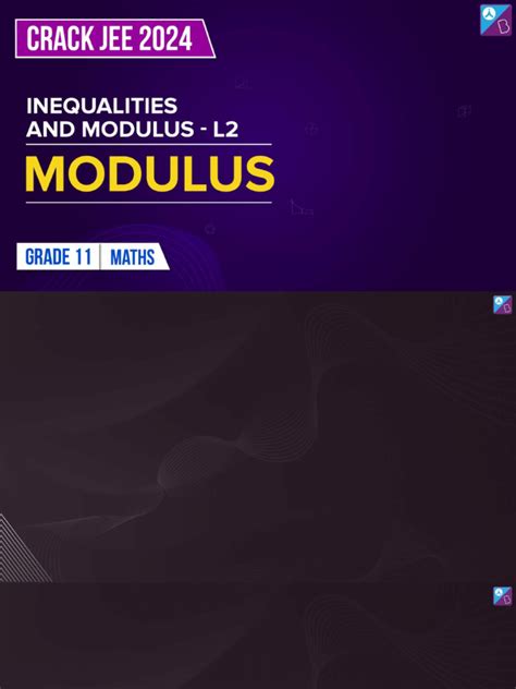 Ppt Inequalities And Modulus L2 Pdf Elementary Mathematics Linear Algebra