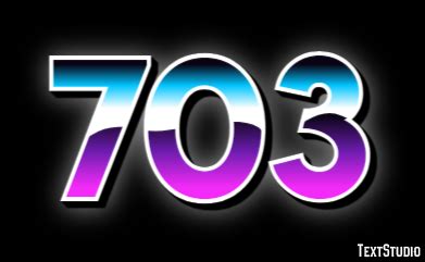 703 Text Effect and Logo Design Number