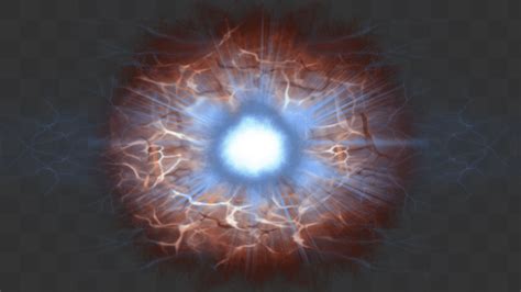 Cosmic Abstract Light Effect Supernova Explosion Horizontal View Glowing Light Effect