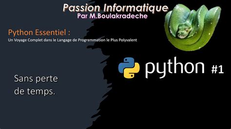Les Bases Du Langage Python Youtube