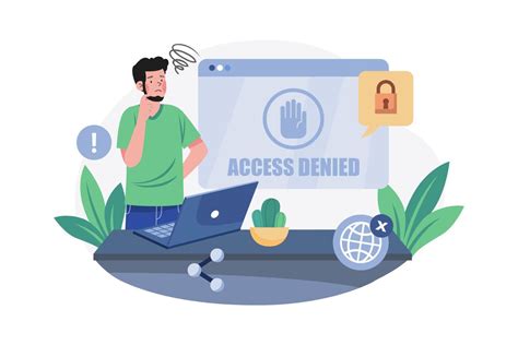 Access Denied Illustration Concept On White Background 16462211 Vector