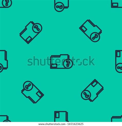 Blue Line Unknown Document Folder Icon Stock Vector Royalty Free 1651623625 Shutterstock