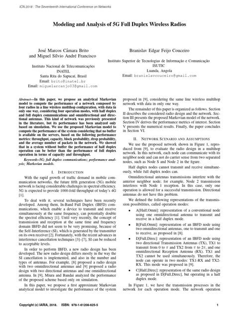 modeling and analysis of 5g full duplex wireless radios pdf duplex