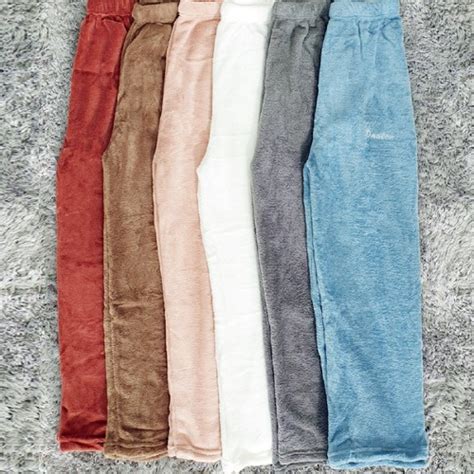 드레시백 캐시디 시즌2 극세사 기모 안감 수면바지 잠옷 빅사이즈 무지 하의 밴딩 일자 긴바지 슬립 웨어 심플 겨울 데일리 파자마